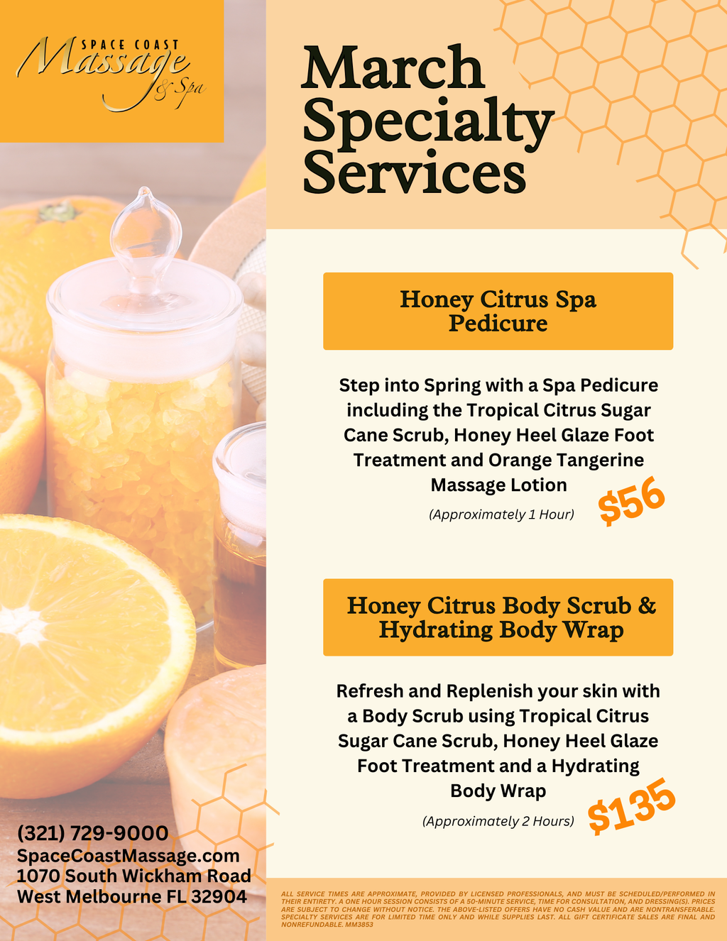 Specials at Space Coast Massage